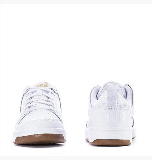 PUMA REBOUND LAYUP LOW TRAINERS SNEAKERS SPORTS MEN SHOES WHITE/GUM ...