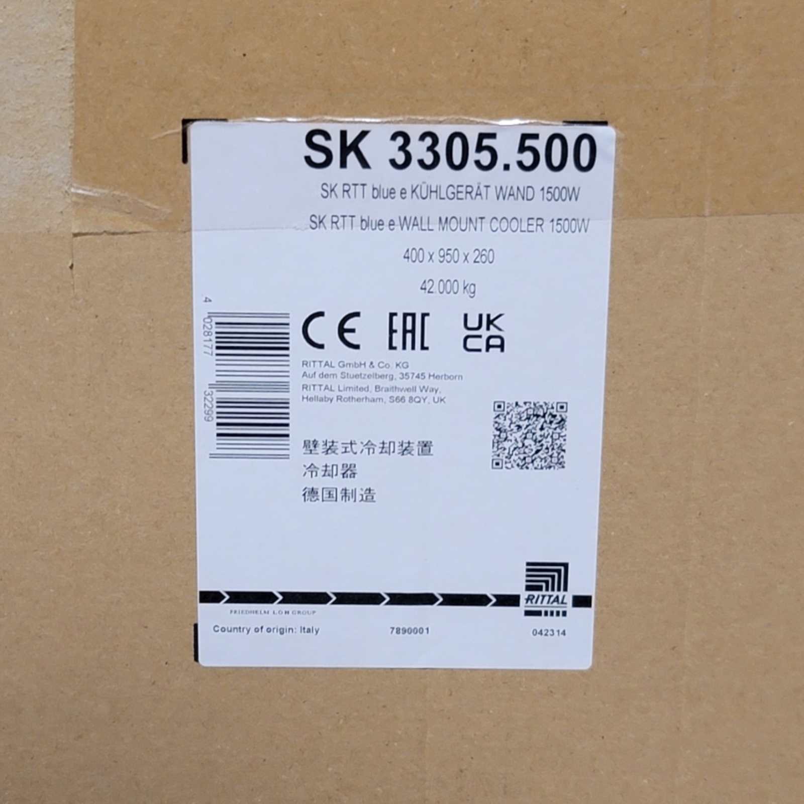 Rittal SK3305500 Electrical Enclosure Cooling Unit 230 V 50/60hz for ...