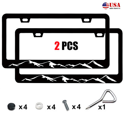 2X For Ram 1500 2500 Mountain Raised Car License Plate Frame Cover ...