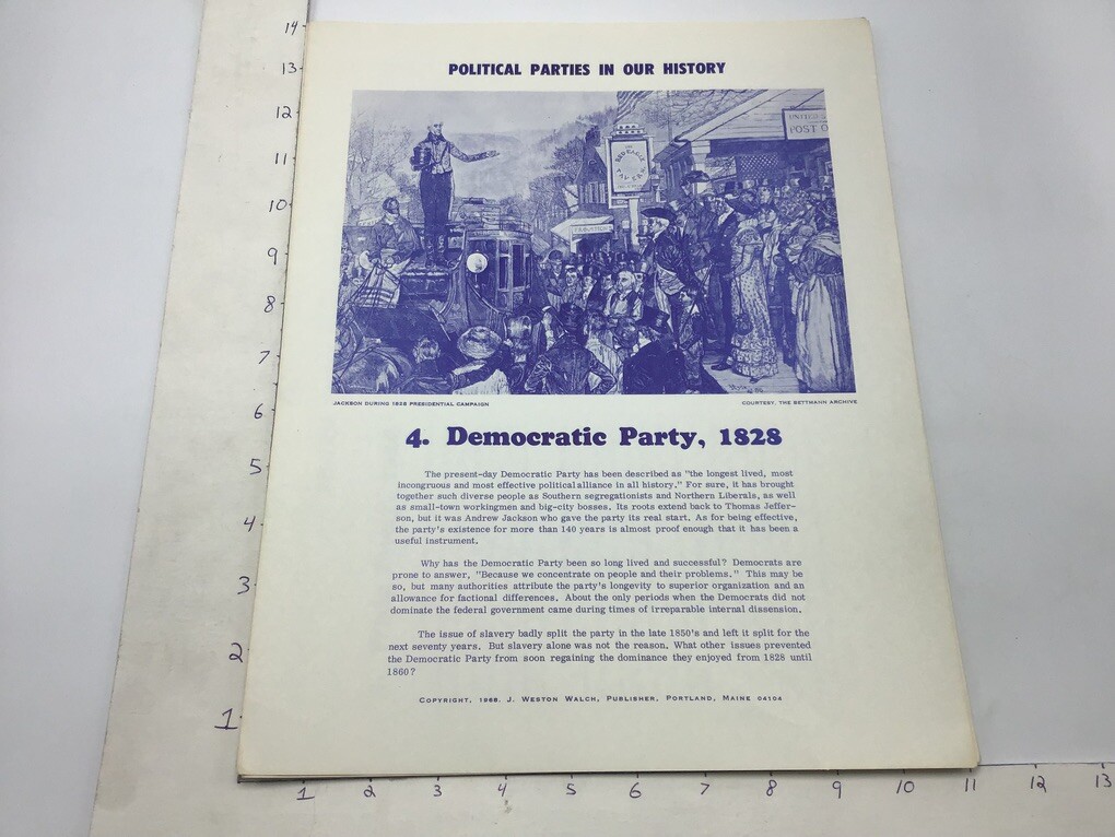 Original 1968 Poster: Political Parties in our History: DEMOCRATIC ...