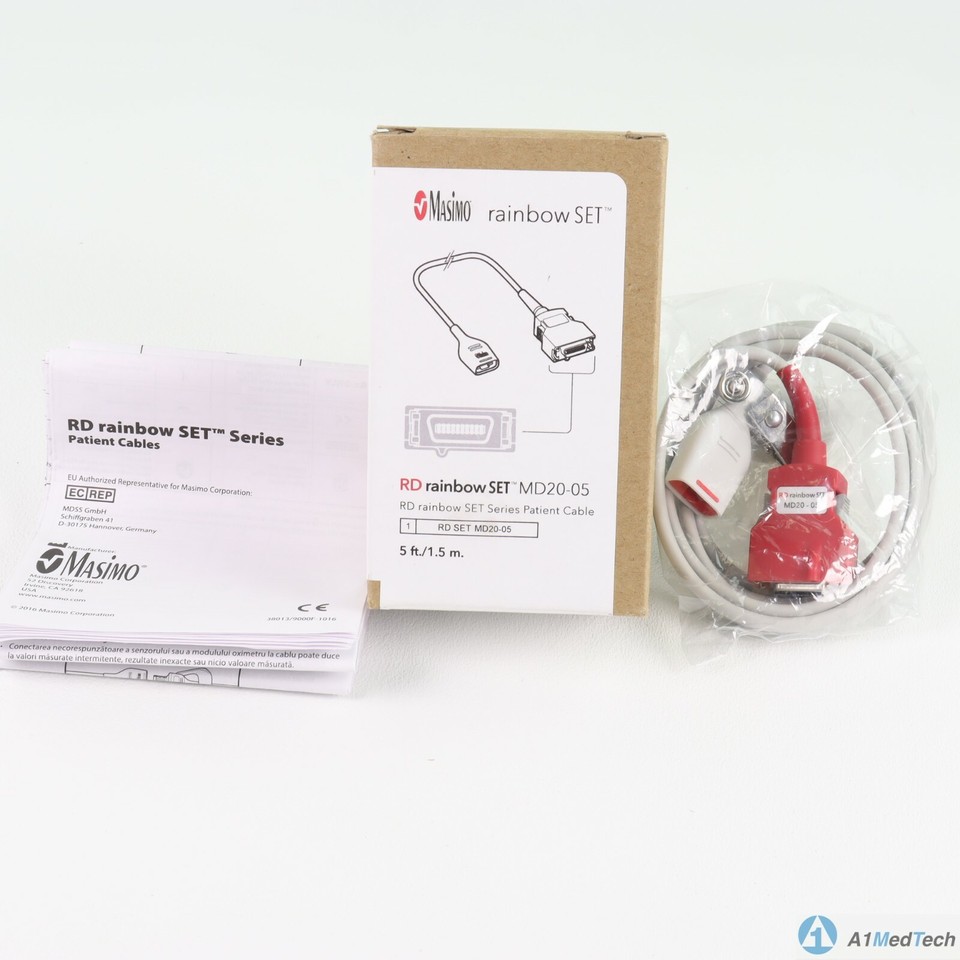 Masimo 4072 RD Rainbow Set MD20-05 Rainbow patient cable Set 5ft | eBay