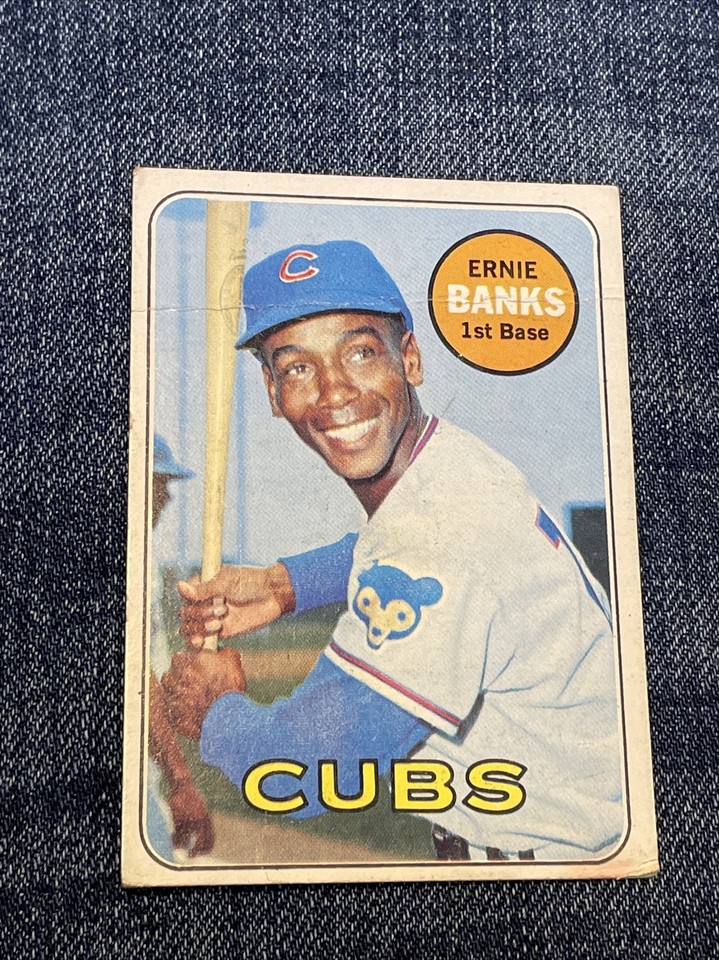 1969 TOPPS # 20 ERNIE BANKS CUBS VG Crease | eBay