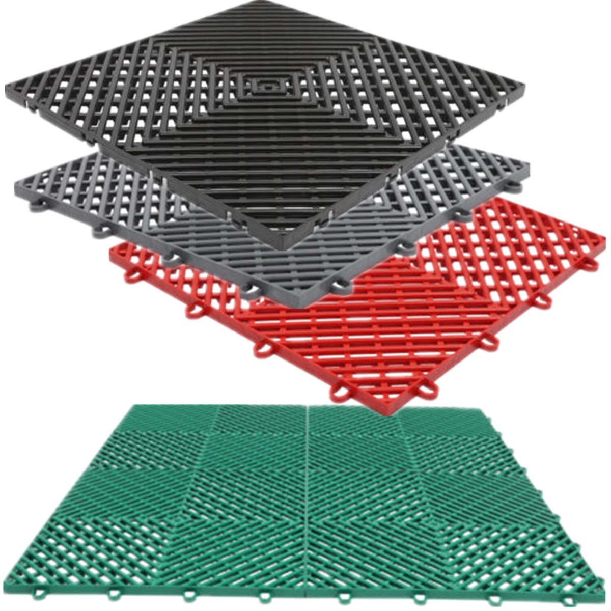 Plastic Interlocking Floor Tiles