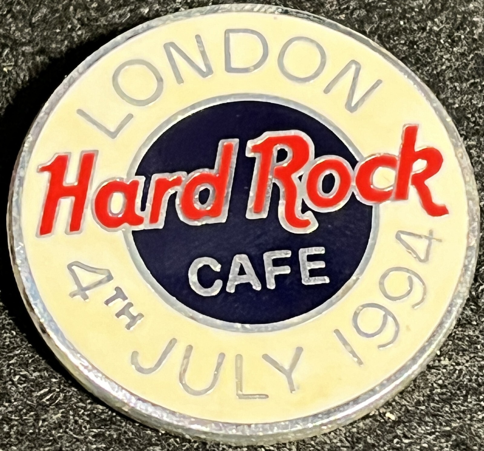 Hard Rock Cafe LONDON 1994 July 4th PIN F.C. Parry Round HRC Logo NM ...
