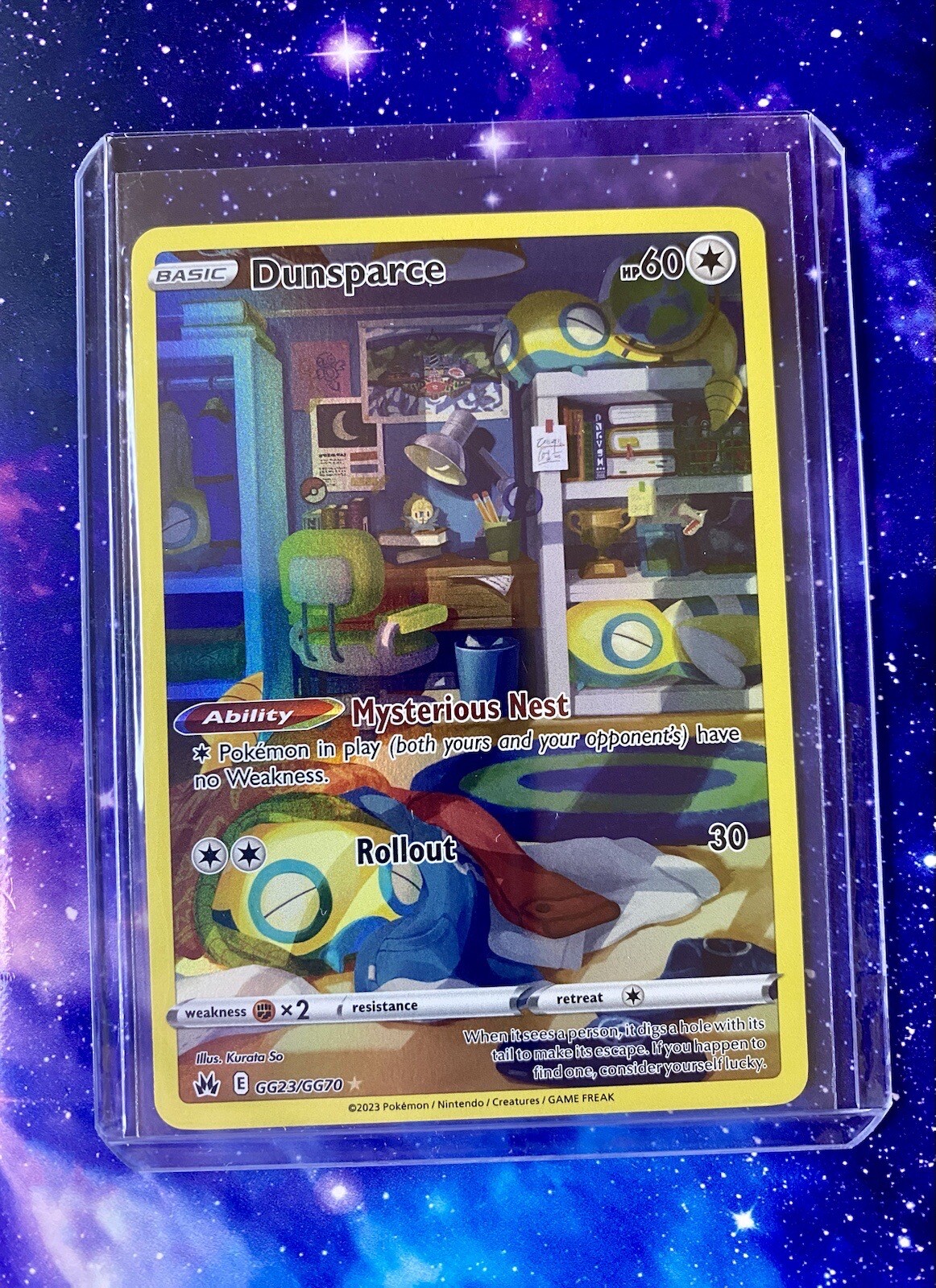 Pokemon Dunsparce GG23/GG70 Crown Zenith Galarian Gallery Holo Rare NM ...