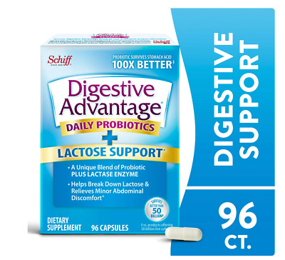 Digestive Advantage Lactose Defense Formula Probiotic, Digestive Enzyme ...