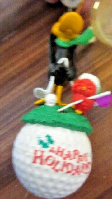Vintage Looney Tunes Daffy Duck On Golf Ball Christmas Ornament w Box ...