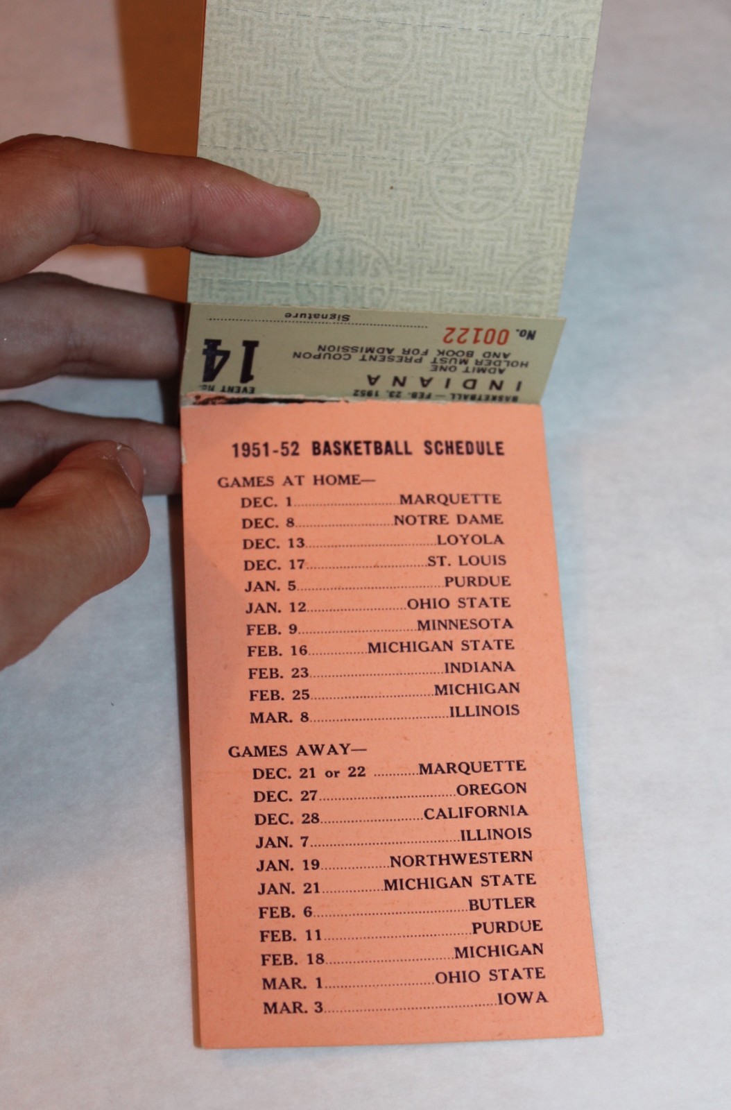 vtg 1950s University of Wisconsin Badger Football Ticket Book, Stubs ...