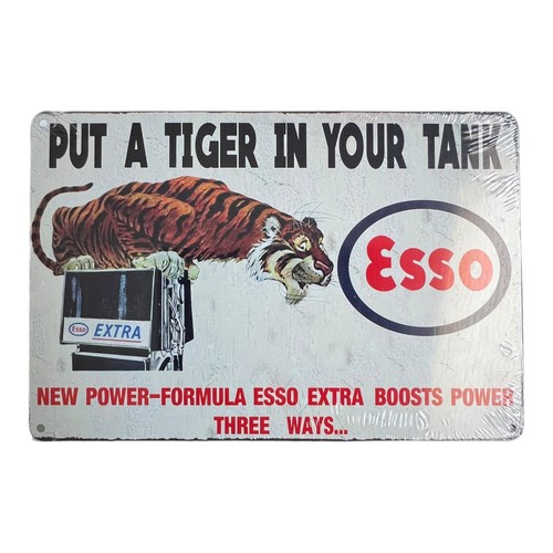 ESSO CAR Sign Metal Vintage-Style Garage Car Man-Cave She-Shed NEW OZ ...