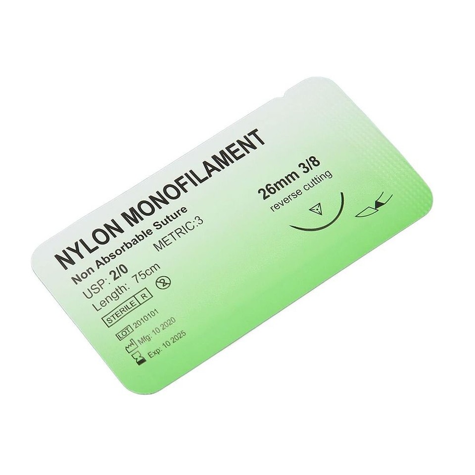 12PCS Individual Package Sutures Thread with Needle First Aid Travel ...