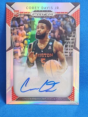 COREY DAVIS JR 2019 PRIZM DRAFT PICKS AUTO #109 ROOKIE RC SILVER PRIZM ...