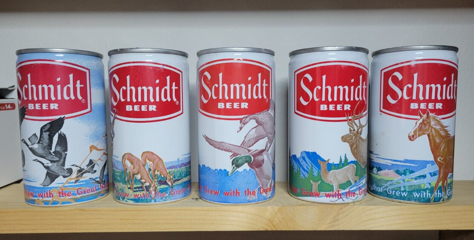 SCHMIDT BEER / 5 - 12 OZ. STA-TAB ALUMINUM CAN / USBC SET #19 / G ...