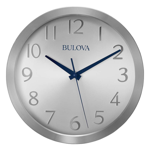 Clocks Winston Decorative Wall Clock – Silver-Tone Metal by Bulova | eBay