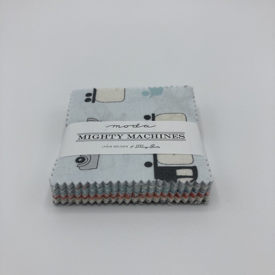 Moda Mighty Machines Lydia Nelson Mini Charm Pack 42ct 2.5"x2.5" Fast ...