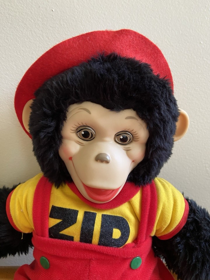 Vintage Zip Zippy Monkey Rubber Face Plush Howdy Doody 1984 Banana Hand ...