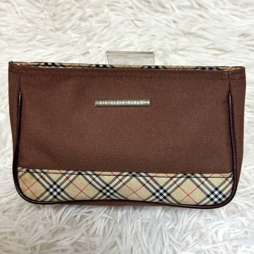 Burberry Mini Pouch Brown Nova Check Accessory Inner Bag Women Bag ...