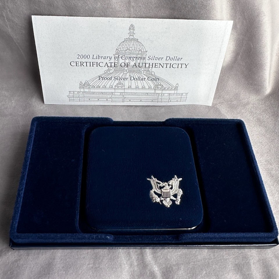 Library of Congress Commemorative Coin 2000 Silver Proof W/COA OGP (C10 ...