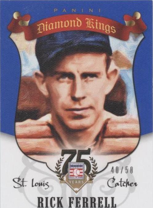 2014 Panini Hall of Fame - Diamond Kings Rick Ferrell #58 Blue /50 for ...