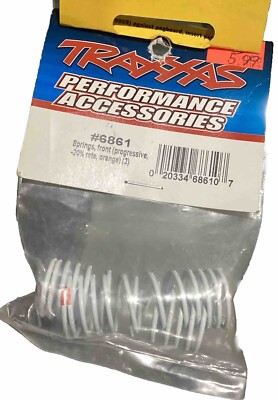Traxxas 6861 - Front Springs, Progressive -20% Rate Orange | eBay