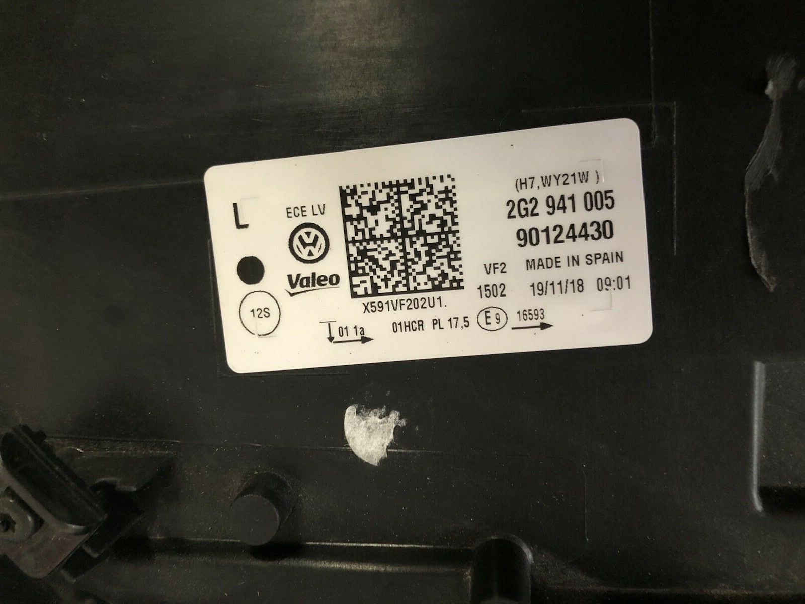 2017 PASSENGER SIDE HEADLIGHT VW POLO MK6 2G2941005 | eBay