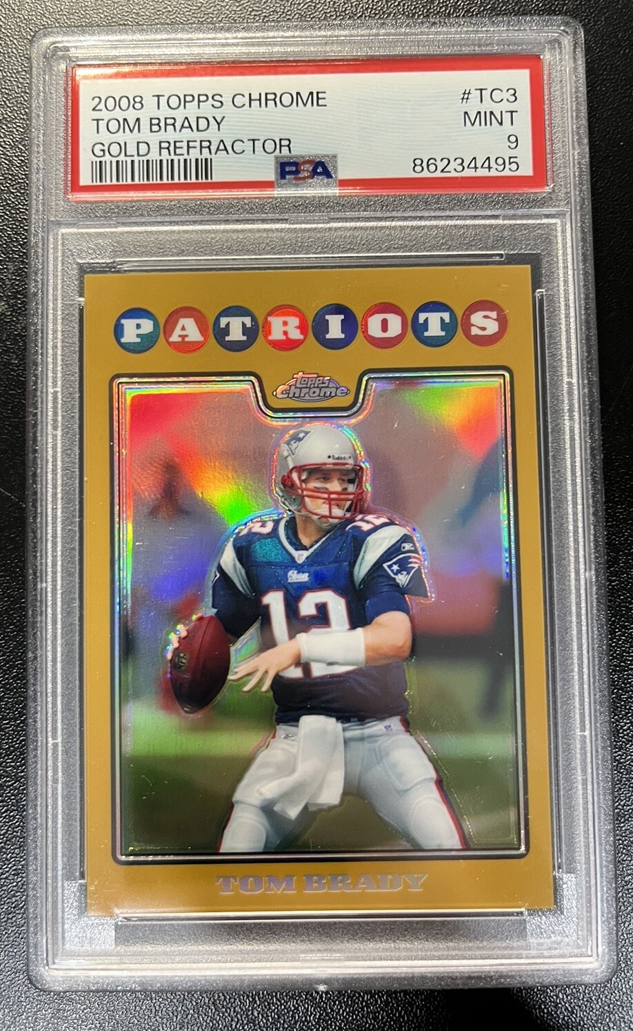 2008 Topps Chrome - Gold Refractor #TC3 Tom Brady /199 for sale online ...