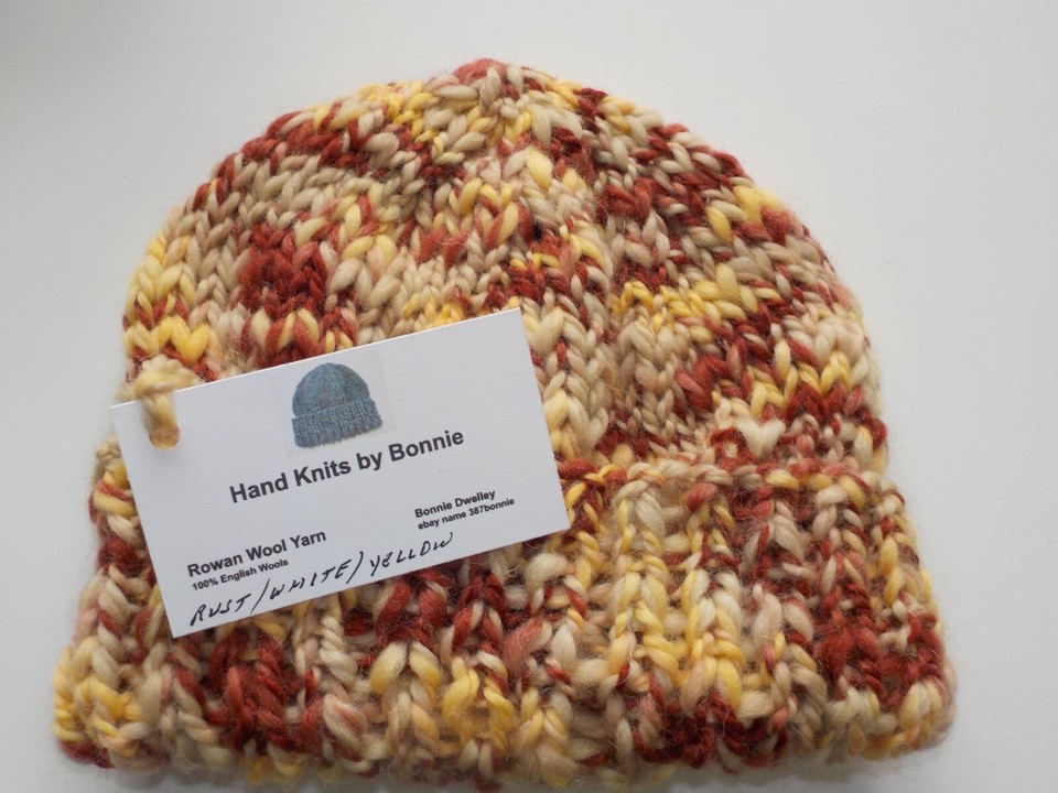 Hand Knit - Rowan 100% Wool Tweeds + - Hat/Watch Cap/Beanie - 2 sizes 9 ...