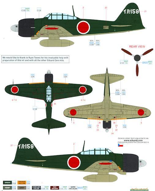Eduard Models 1/48 MITSUBISHI A6M3 ZERO TYPE 22 Fighter PROFIPACK KIT ...