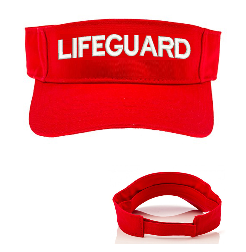 RED LIFEGUARD SPORT SUN VISOR ONE SIZE FITS MOST OSFM | eBay