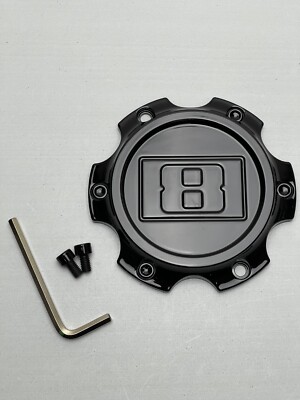 Level 8 Gloss Black Wheel Center Cap W/Screws 6501L122 S1905-02 | eBay