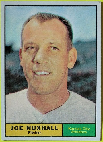 1961 Topps Joe Nuxhall EX++ #444 Reds Athletics | eBay