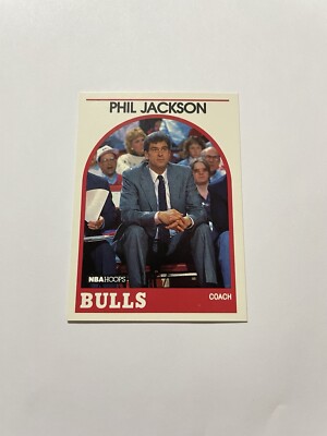 1989-90 NBA Hoops Basketball Card #266 Phil Jackson Coach Chicago Bulls ...