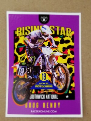 Doug Henry Motocross SUPERCROSS Mx SX Racer X Sticker Card Southwick ...