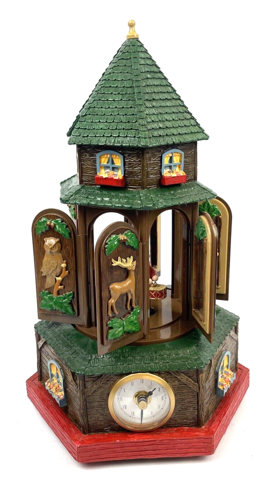 Mr Christmas 2002 Woodland Animal Animated Clock Gold Label Carillon 30 ...