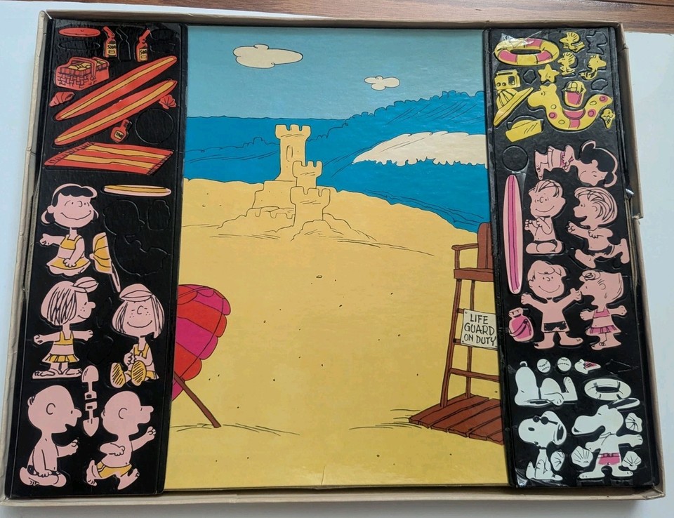 Vintage 1972 Let's Go To The Beach Snoopy Colorforms Set Peanuts ...