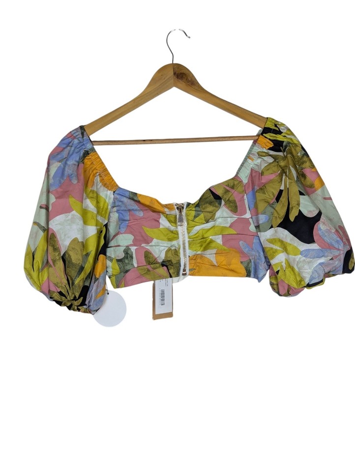 Sheike Top Sanctuary Size AUS 10 US 6 Floral Fun Festival Crop BNWT | eBay