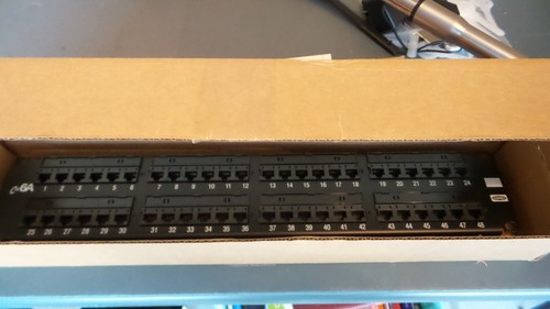 HUBBELL PART # HP6A48 48 PORT PATCH PANEL BLACK | eBay