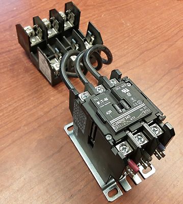 EATON CUTLER-HAMMER CONTACTOR (C25DNF340), MARATHON FUSE BLOCK HOLDER ...