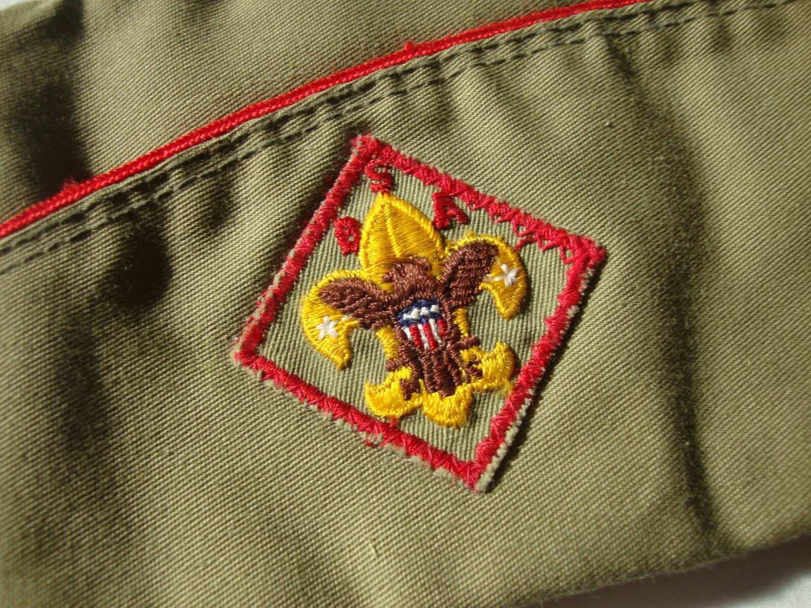 Vintage Garrison Hat Cap Medium Boy Scout BSA Olive Green Khaki 6 3/4 ...