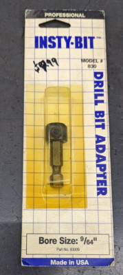 Insty Bit Quick Change Drilling Systems - Drill Bit Adapter 9/64" 83009 ...
