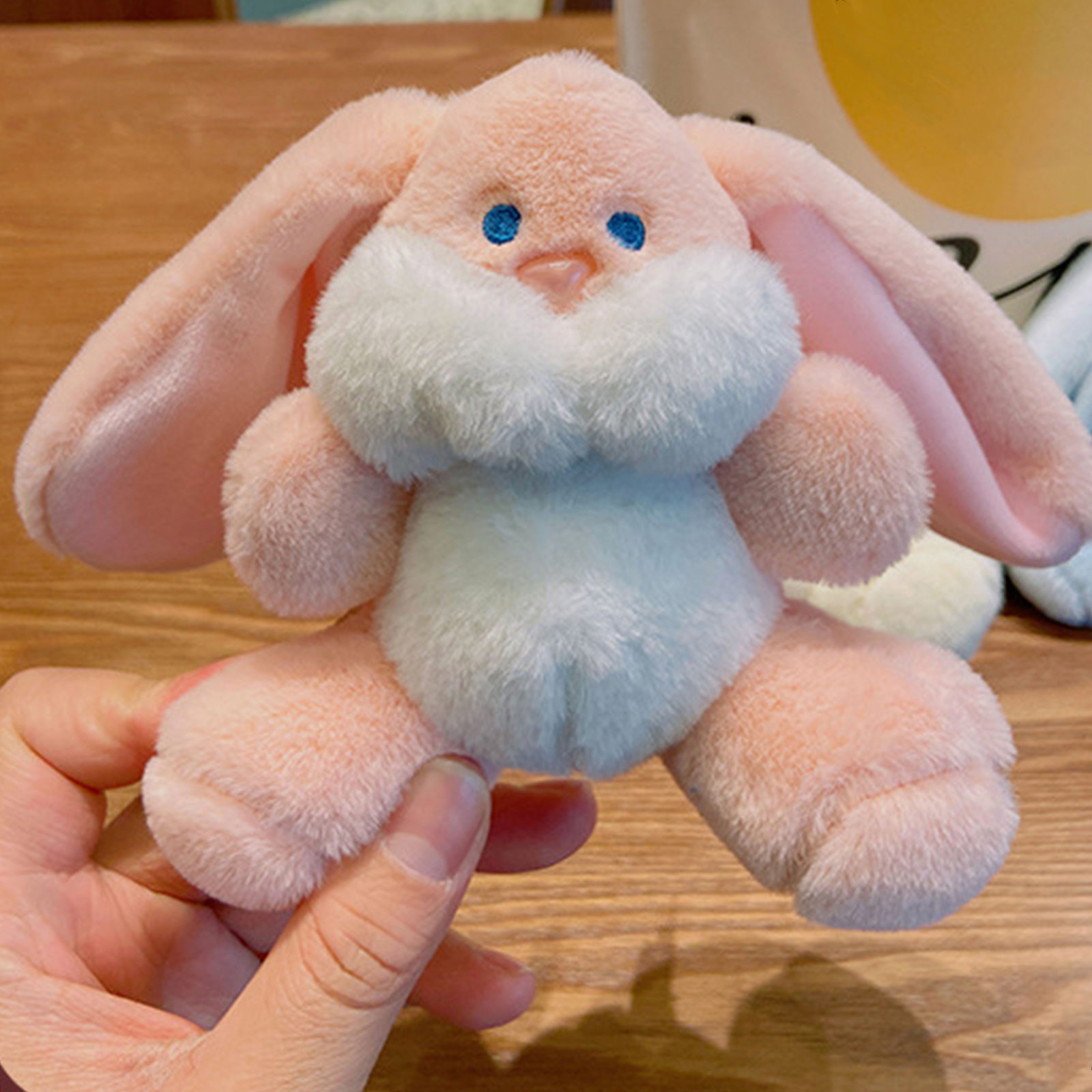 Rabbit Key Fob Fluffy Decorative Bunny Doll Key Pendant Bag Ornament ...