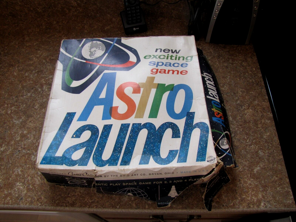 Vintage Astro Launch Game Ohio Art Co. Tin Litho 1963 With Box | eBay