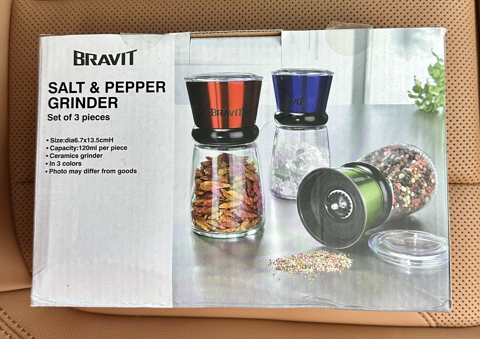Bravit Spices Grinder Set of 3 NEW IN BOX Perfect Gift Sets For ...