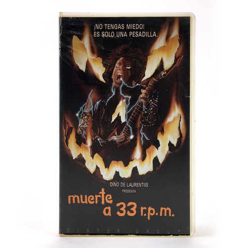MUERTE A 33 RPM VHS COVER No Tape Included TRICK OR TREAT GENE SIMMONS ...