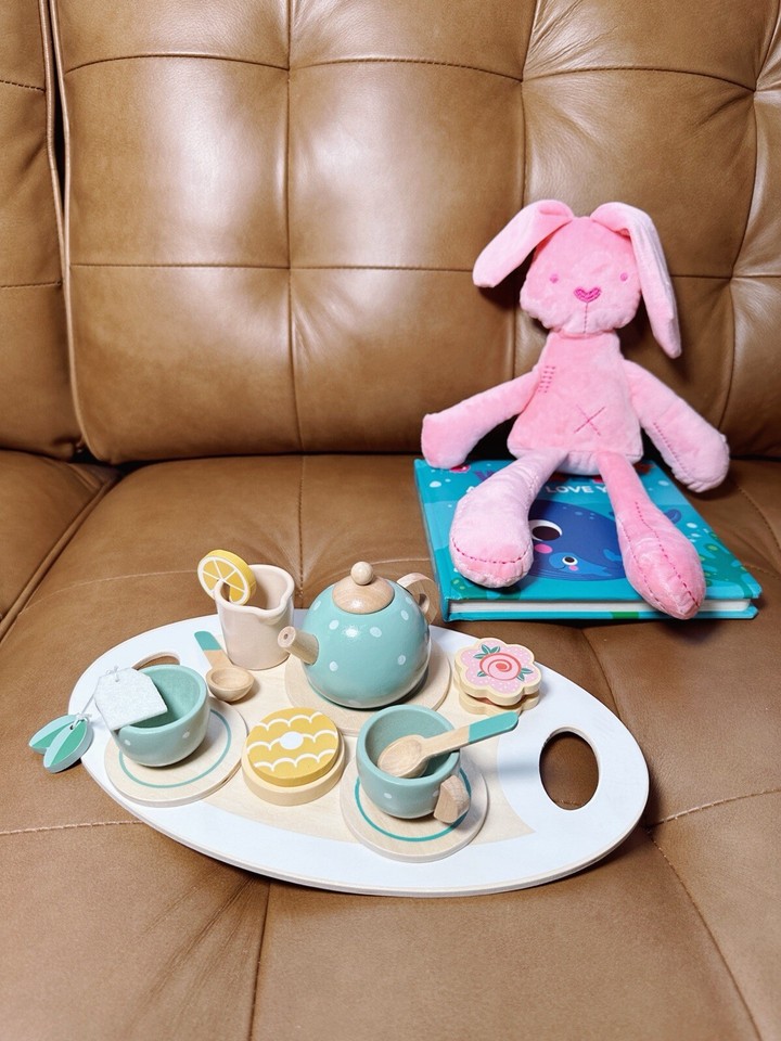15Pcs Wooden Tea Set for Little Girls, Wooden Toys, Toddler Montessori ...