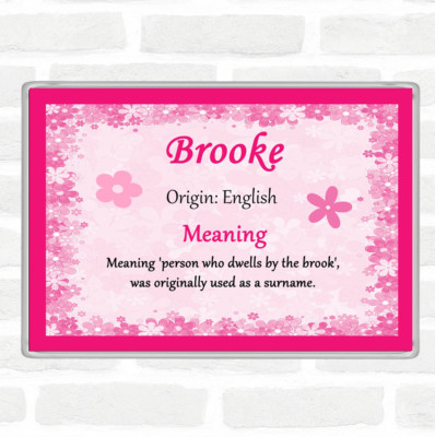 Brooke Name Meaning Jumbo Fridge Magnet Pink | eBay UK