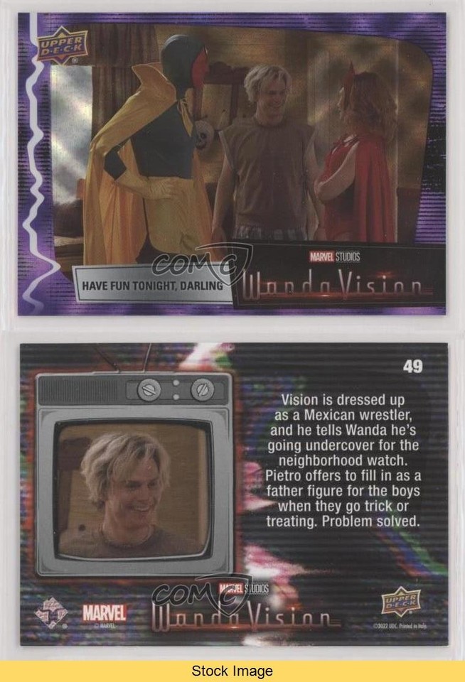 2022 Marvel Studios' WandaVision Purple Spell Wanda Maximoff Pietro #49 ...