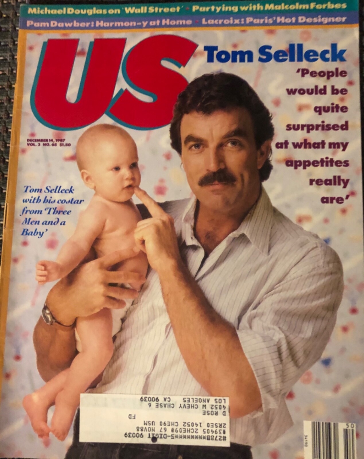 Us Magazine Dec 14 1987 Tom Selleck Pam Dawber Michael Douglas Denzel ...