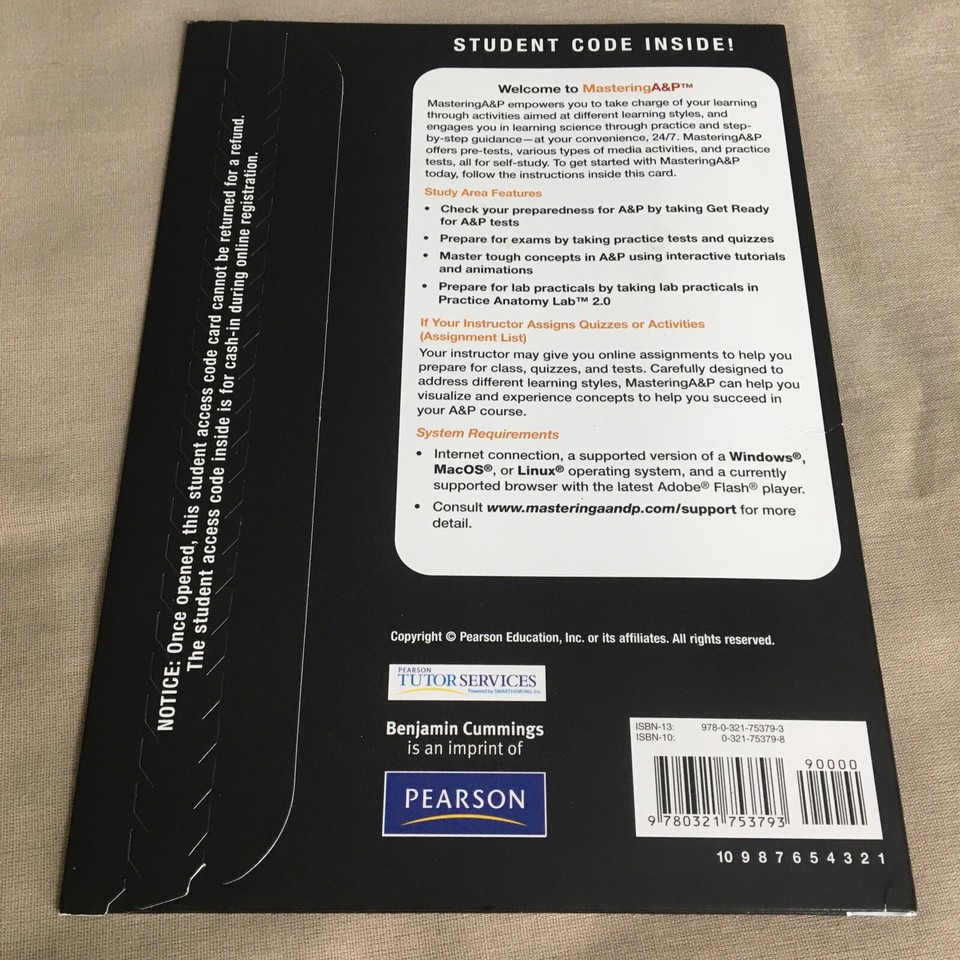 Student Access Code: Mastering Human Anatomy & Physiology Laboratory ...