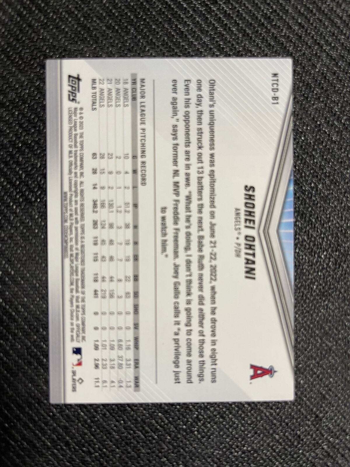 2023 International Trading Card Day Shohei Ohtani #NTCD-B1 Angels | eBay