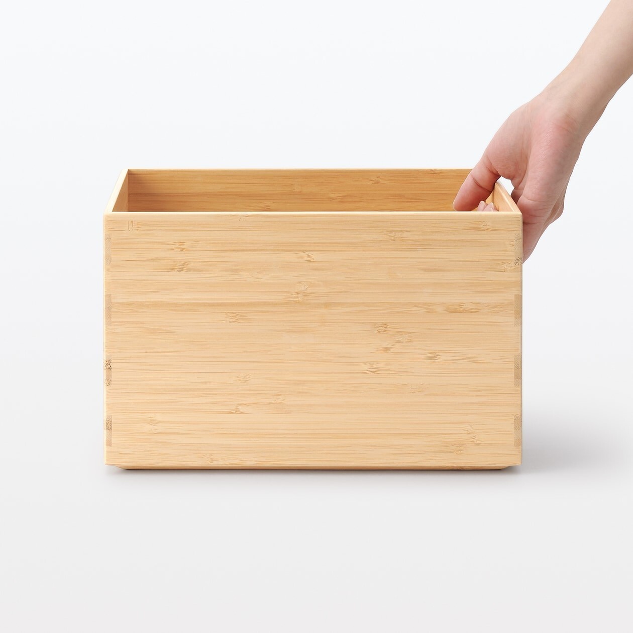 MUJI Stackable Bamboo Rectangular Box Half Medium 26cm x 18.5cm x 16 ...